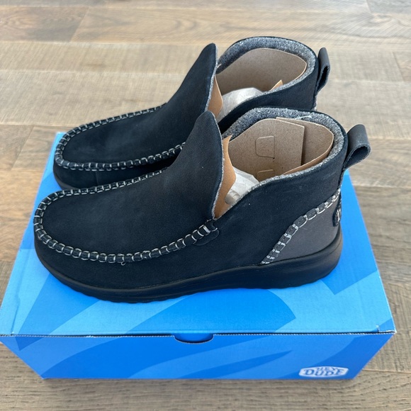Hey Dude | Shoes | Hey Dude Denny Suede Black Boot | Poshmark